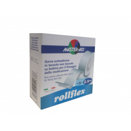 Master Aid Rollflex garza autoadesivain tnt su bobina (5mx2,5cm)