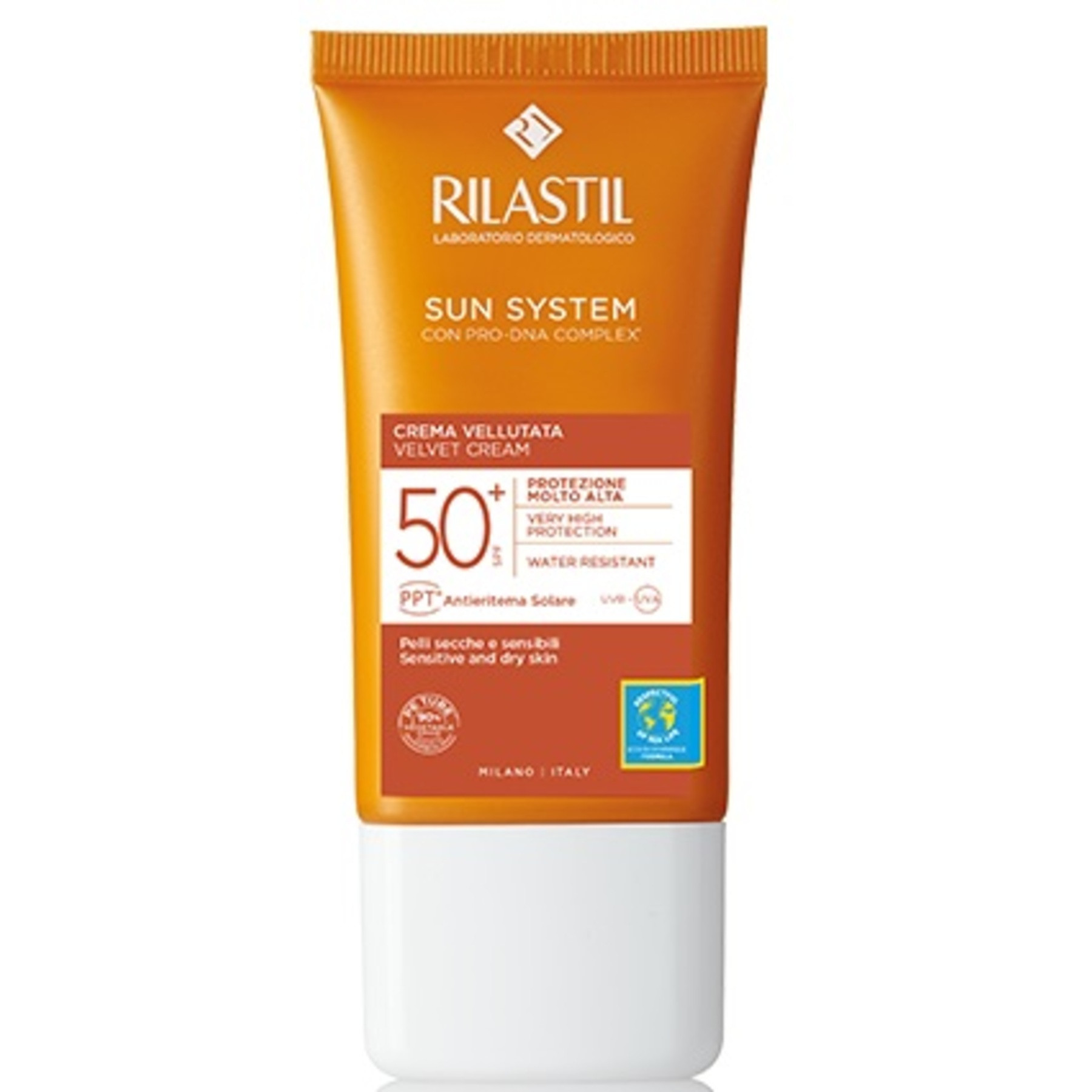 Rilastil sun system crema vellutante viso protezione molto alta spf 50 ...