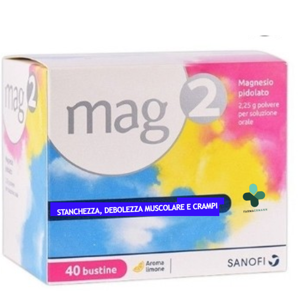 Mag 2 magnesio pidolato 2,25g polvere (40 bustine)