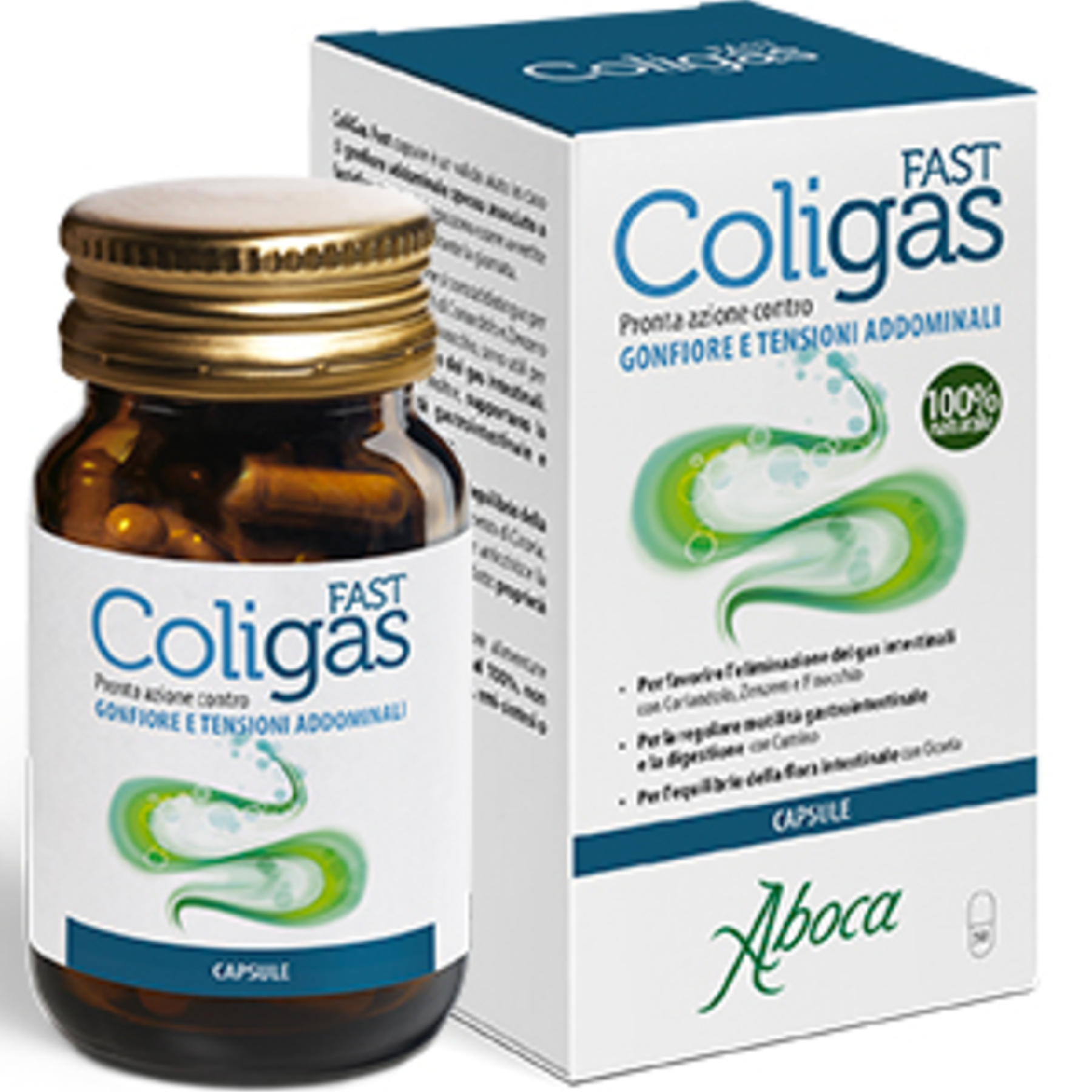 Coligas Fast contro gonfiore e tensioni addominali (50 capsule)