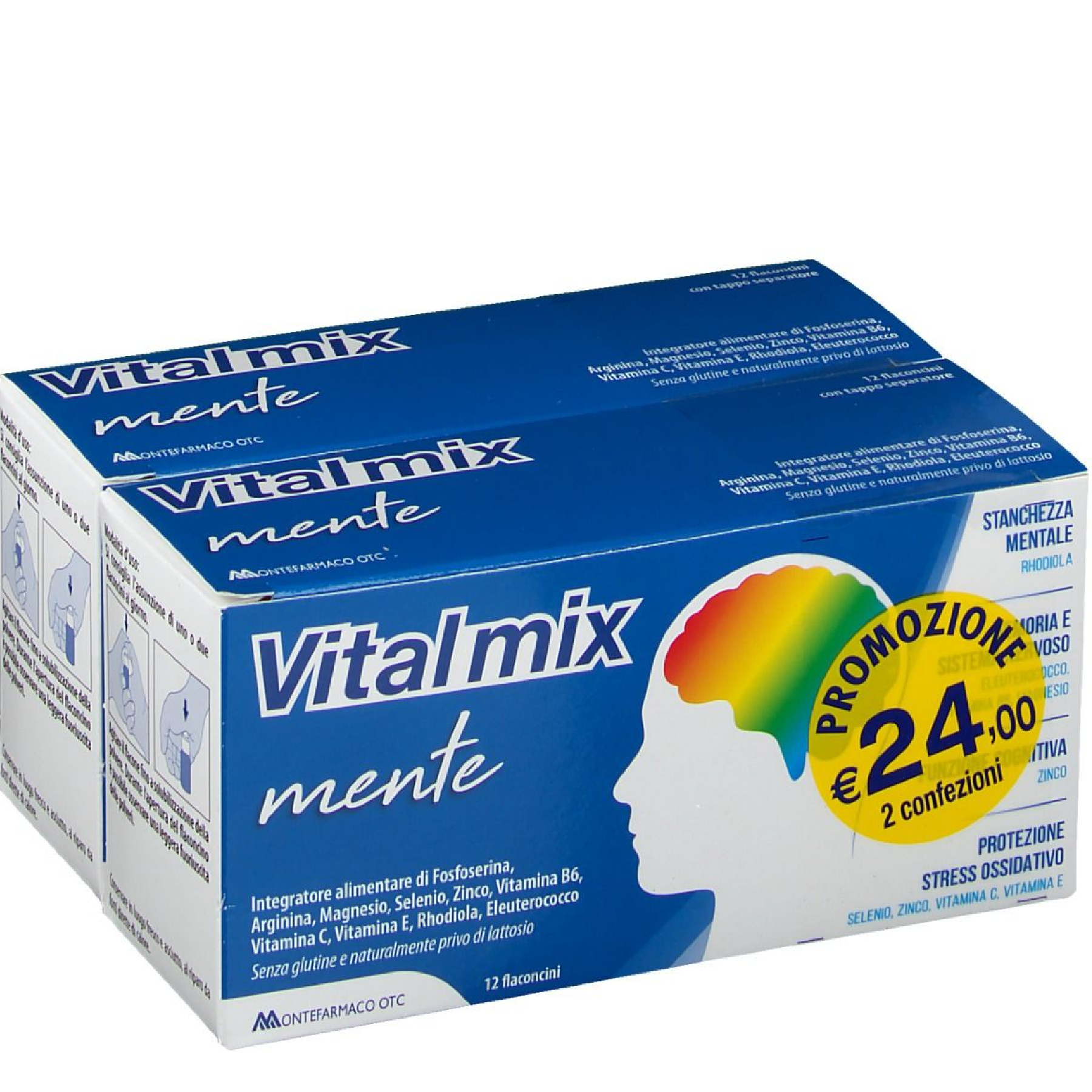 Vitalmix energia Mente formato convenienza Bipack (12+12 flaconcini ...