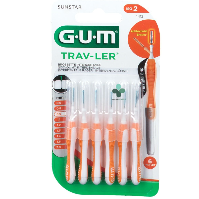 Gum Travler scovolini 1412 arancio 0.9mm (6 pz)